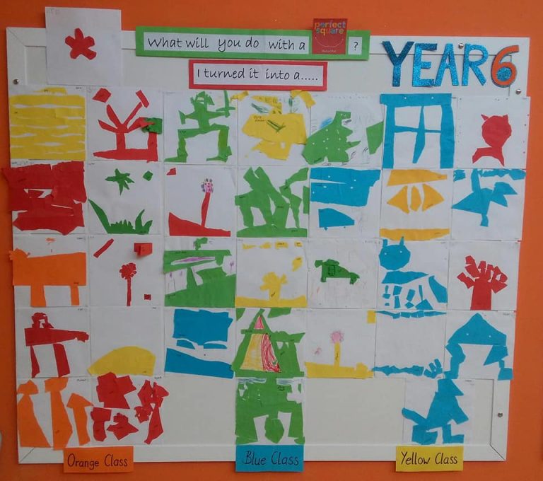 Our kindergarten students did ‘The Perfect Square’ story and turned ...